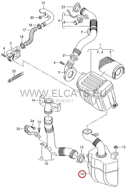 1K0129622D Фланец воздуховода VAG | Запчасти на DRIVE2