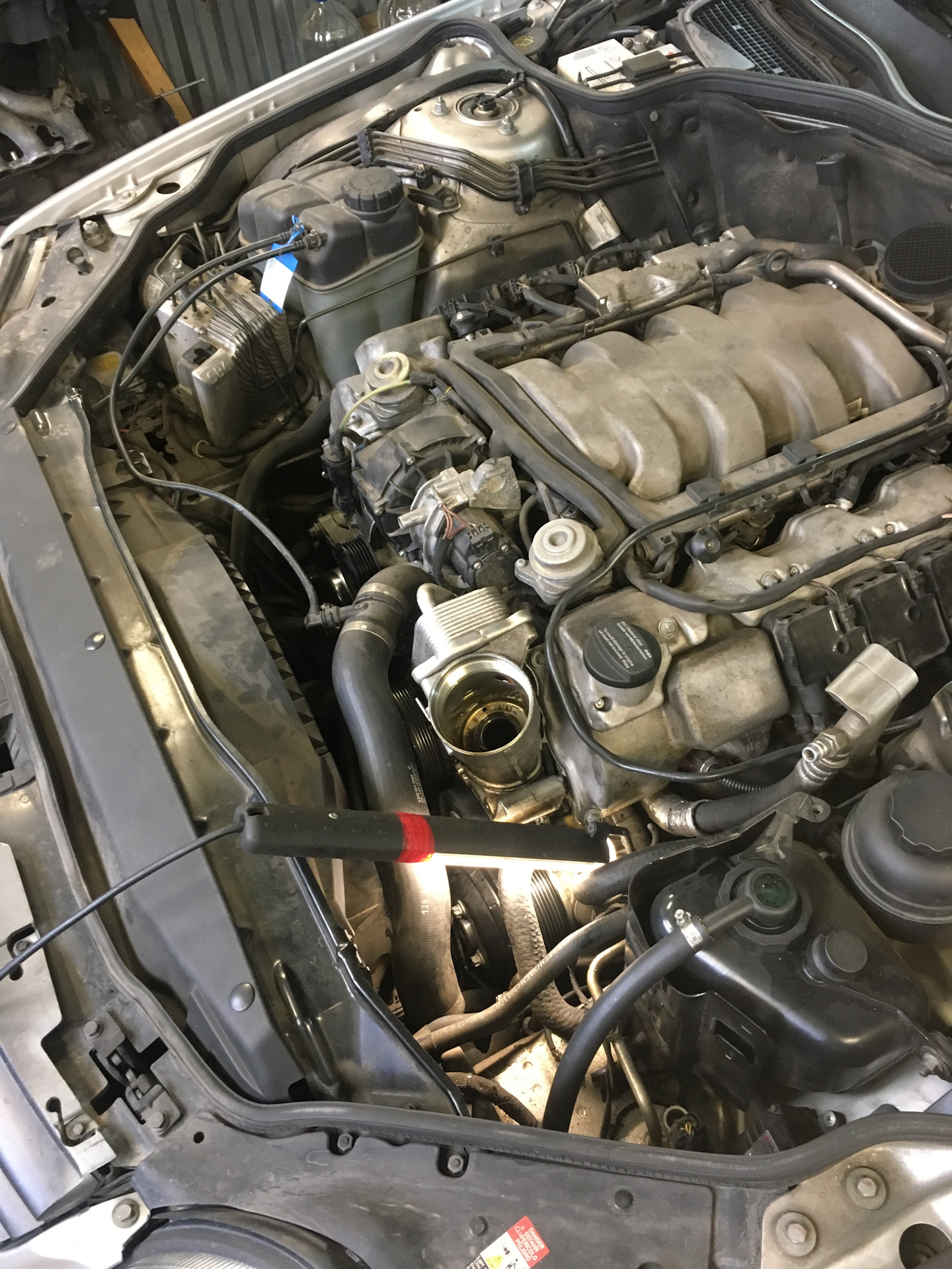 Замена: цепь ГРМ — Mercedes-Benz SL-Class (R230), 5 л, 2003 года ...