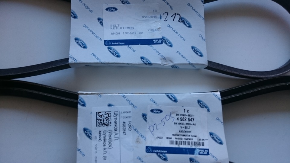 4982547 Ремень приводной генератора / Ranger 2,5 Diesel 98~ Ford ...