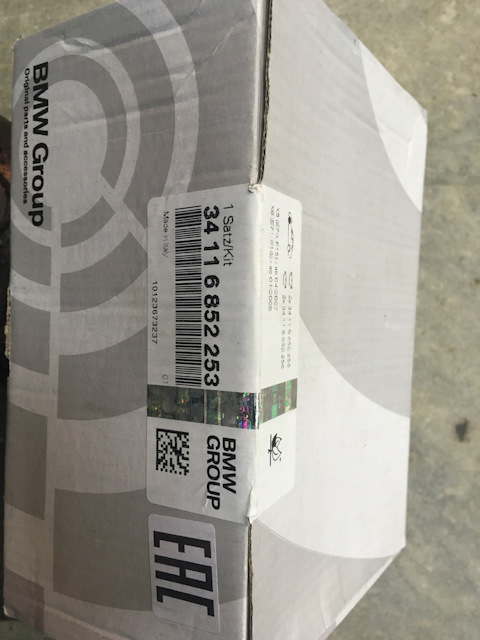 34116852253 Ремонтный комплект тормозных накладок BMW | Запчасти на DRIVE2