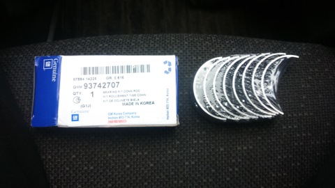 93742707 Вкладыши шатунные STD для Chevrolet Aveo/Lacetti/Nubira/Optima ...