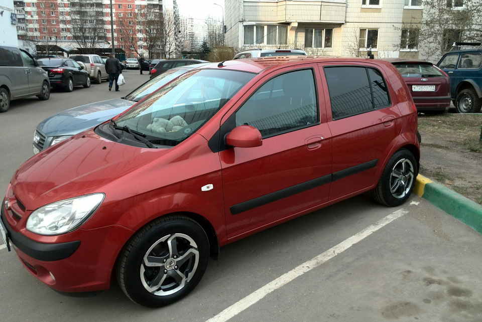 Колесики на лето RS Wheels + Continental — Hyundai Getz, 1,4 л, 2007 ...