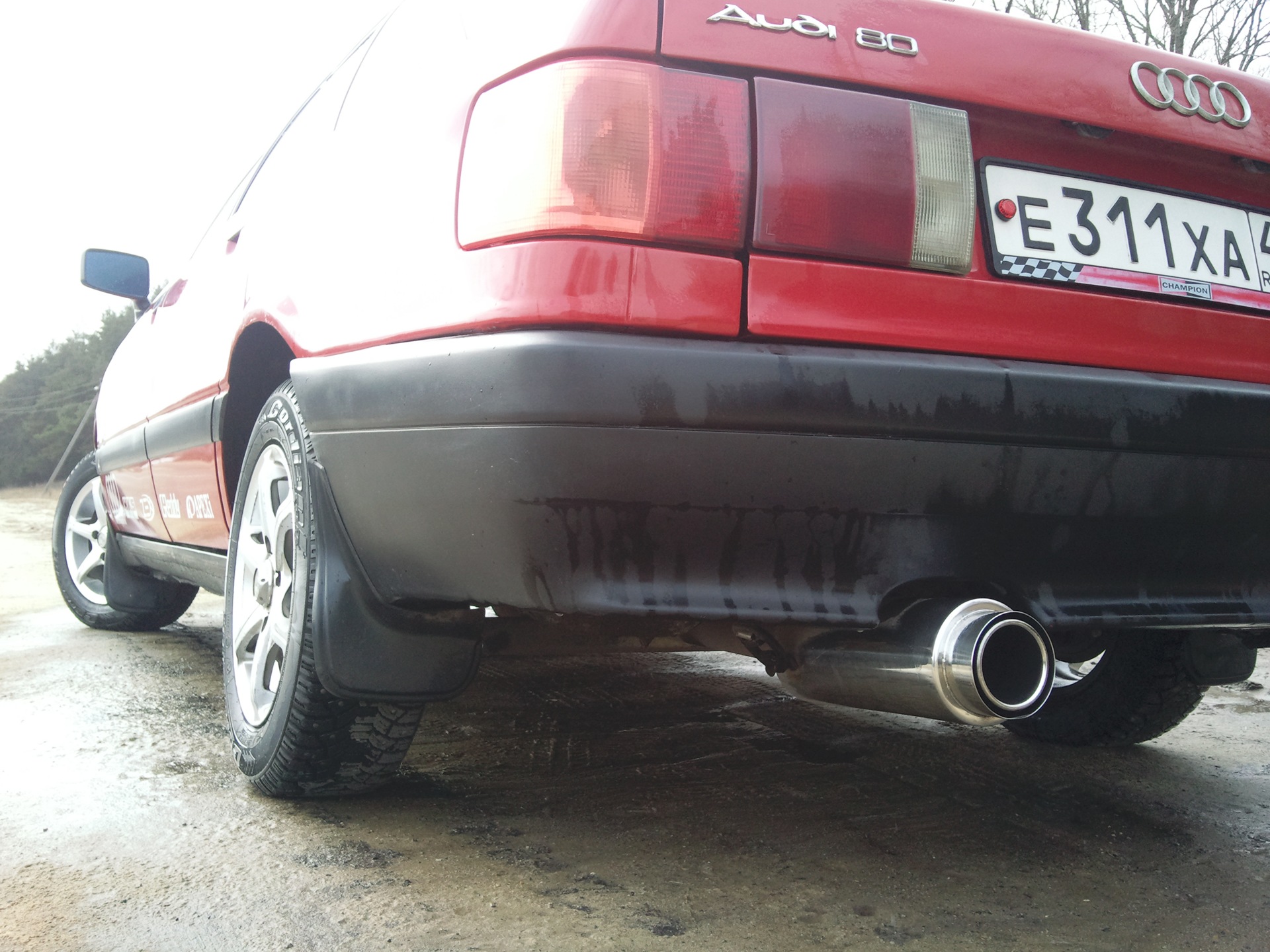 Прямоток — рев красного жеребца — Audi 80 (B3), 1,9 л, 2007 года | тюнинг | DRIVE2