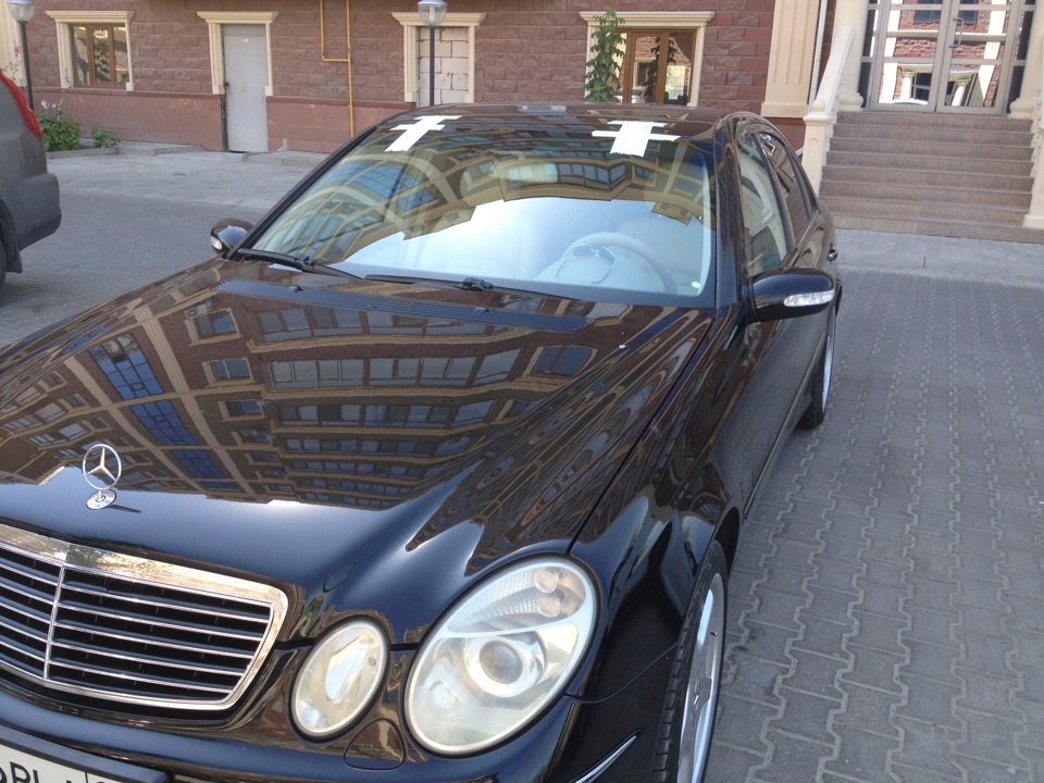 Замена лобового стекла — Mercedes-Benz E-Class (W211), 2,6 л, 2004 года ...