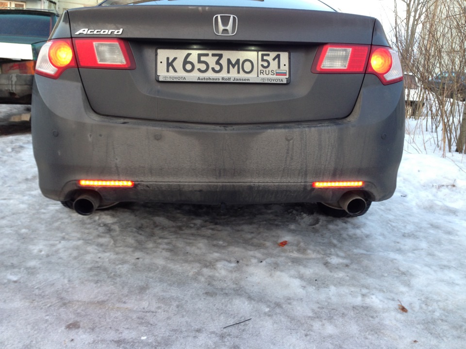Задние противотуманки — Honda Accord (8G), 2,4 л, 2008 года ...