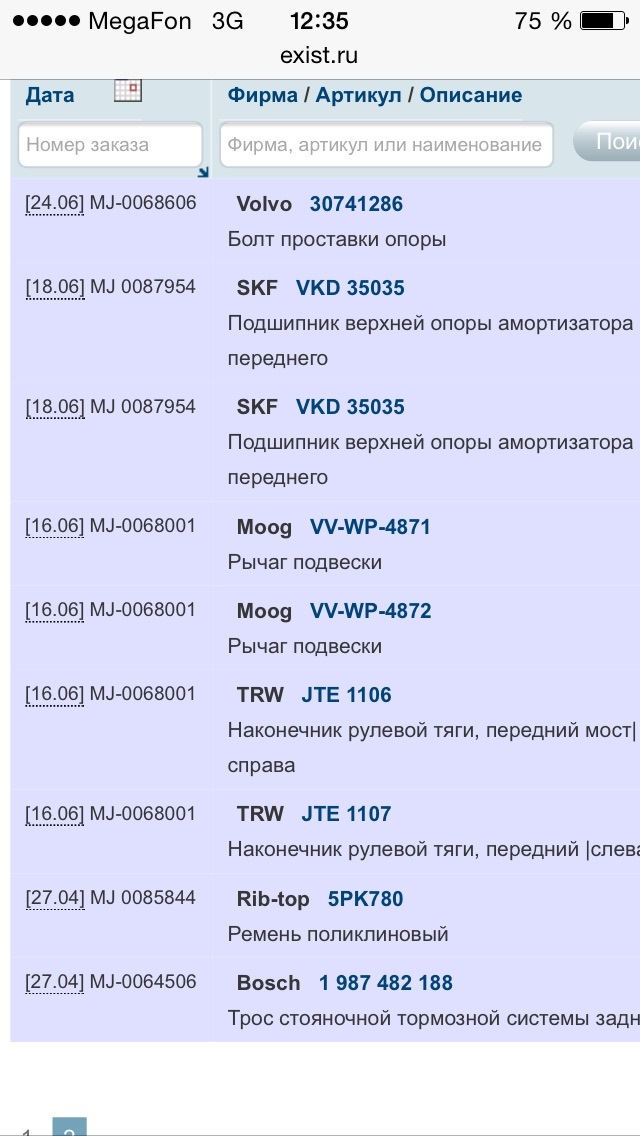 30741286 болт Volvo | Запчасти на DRIVE2