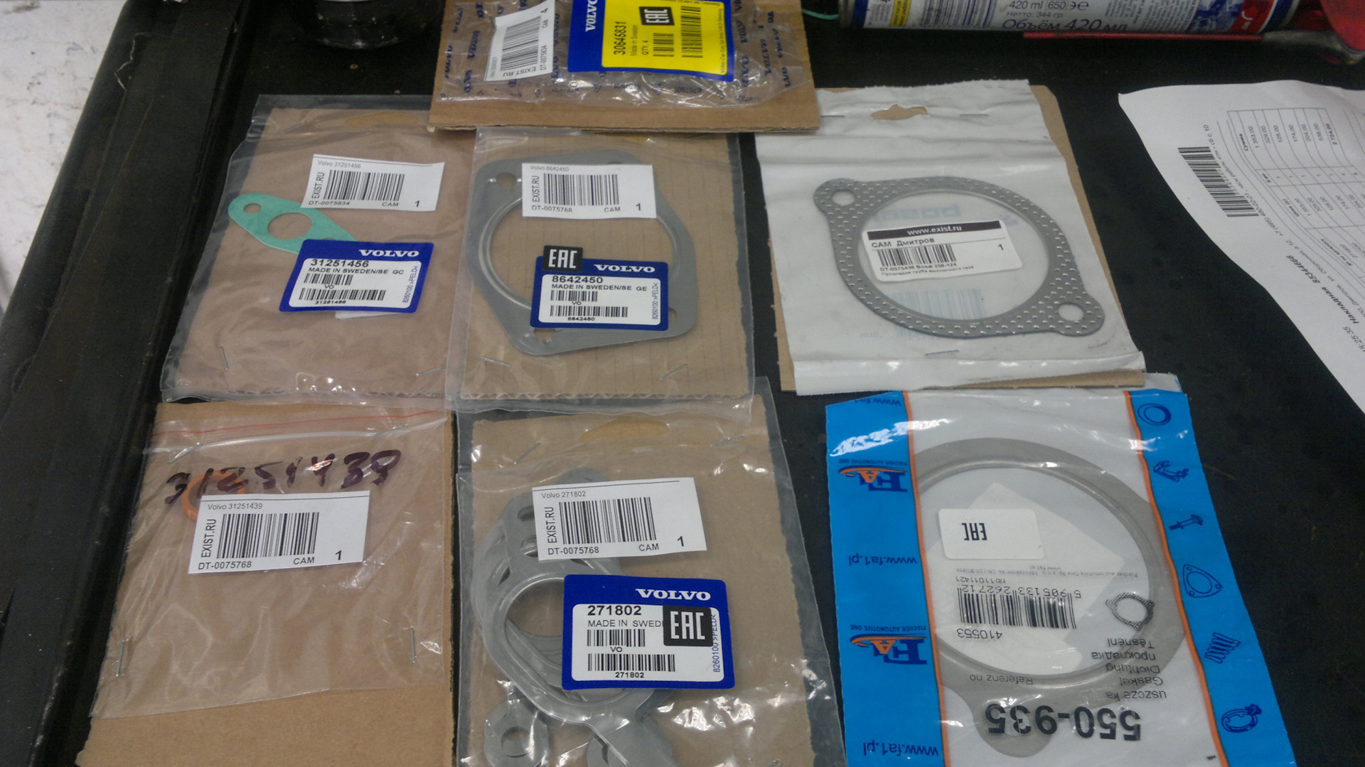 Замена прокладок выпуска. — Volvo S80 (1G), 2 л, 2001 года | своими ...