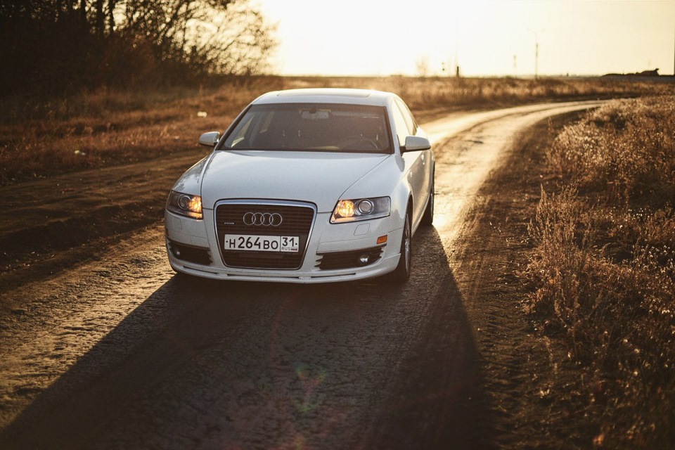 Оранжевые ДХО — Audi A6 (C6), 3,2 л, 2005 года | стайлинг | DRIVE2