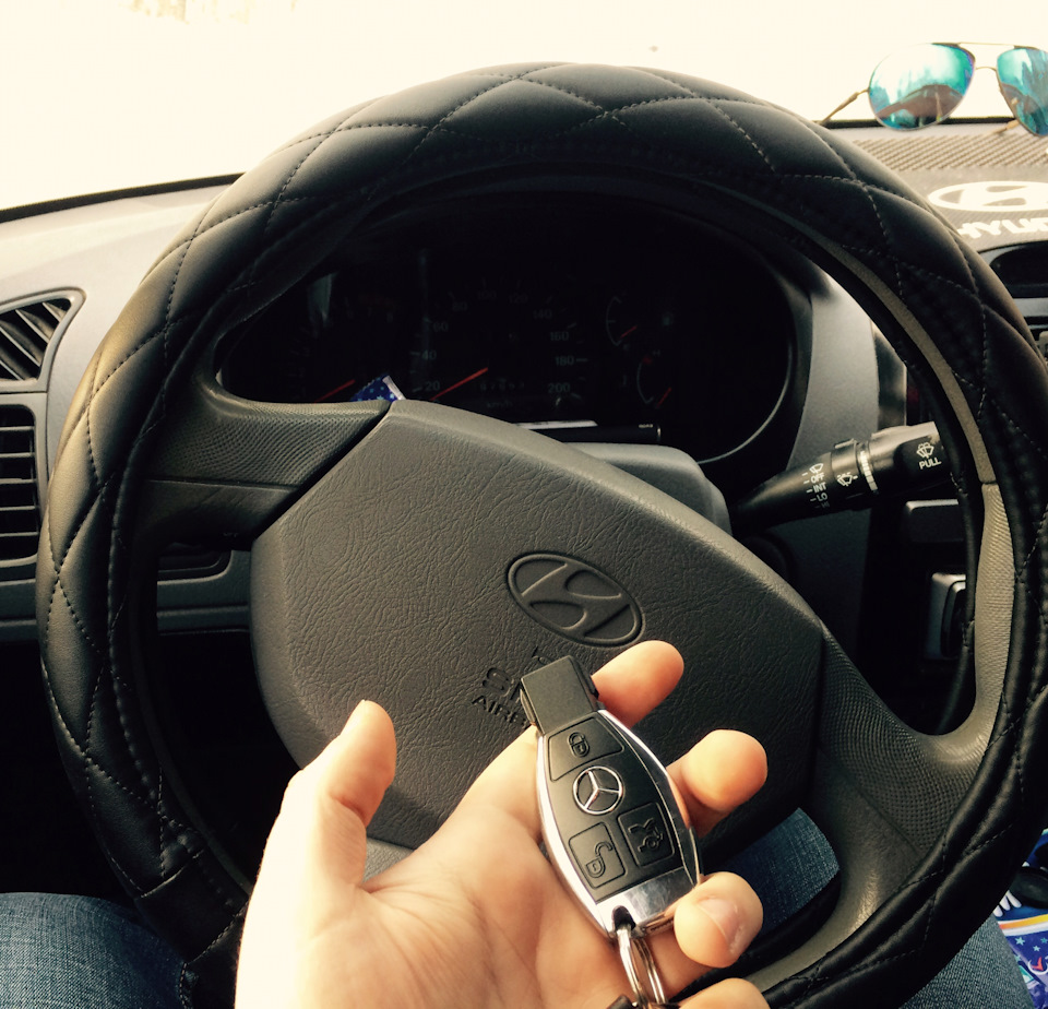 Новая оплётка на руль. Hyundai Accent — Hyundai Accent (2G), 1,5 л ...