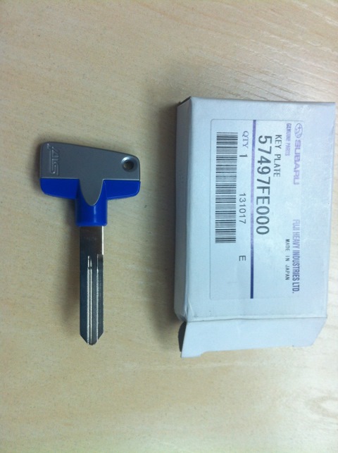 57497FE000 Ключ зажигания ЗАГОТОВКА STI SUBARU | Запчасти на DRIVE2