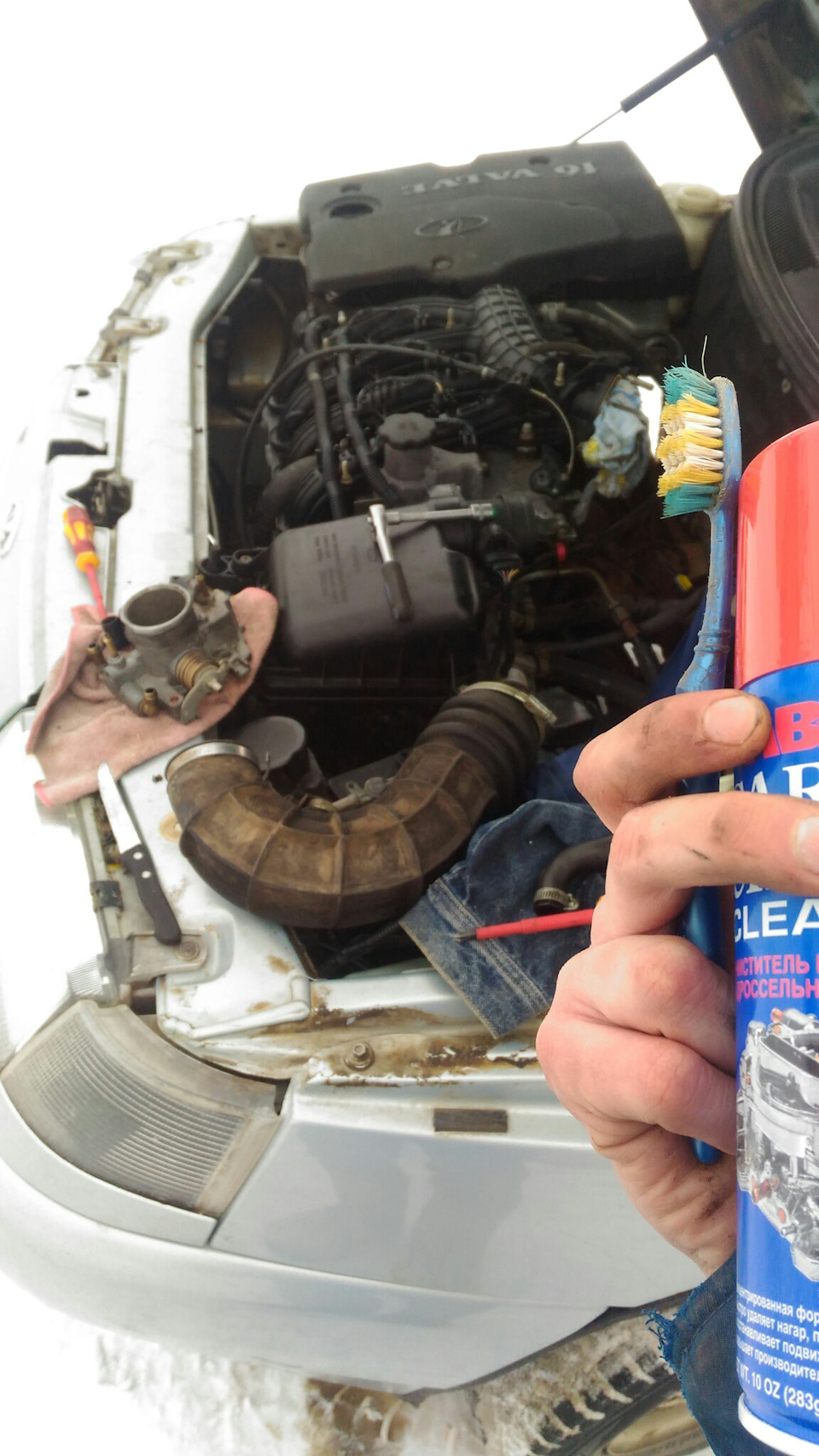 Чистка дроссельной заслонки — Lada 21124, 1,6 л, 2005 года | своими руками | DRIVE2