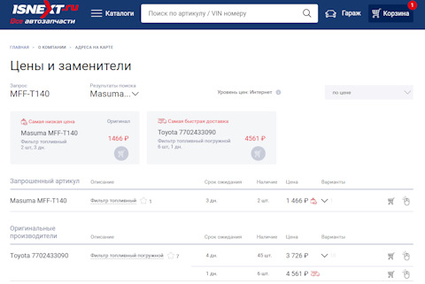 7702433090 Фильтр топливный Toyota Camry TOYOTA LEXUS | Запчасти на DRIVE2