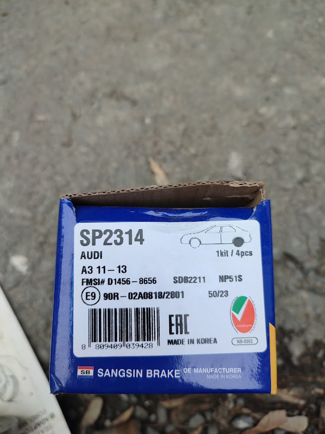 SP2314 Колодки тормозные передние SANGSIN | Запчасти на DRIVE2