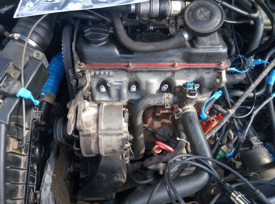 Замена свечей зажигания и силовых проводов — Volkswagen Golf Mk2, 1,8 л, 1990 года | расходники ...