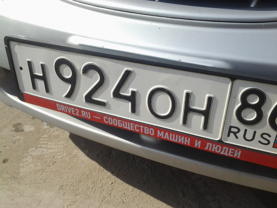 рамки под номера — KIA Cerato (1G), 1,6 л, 2005 года | аксессуары | DRIVE2
