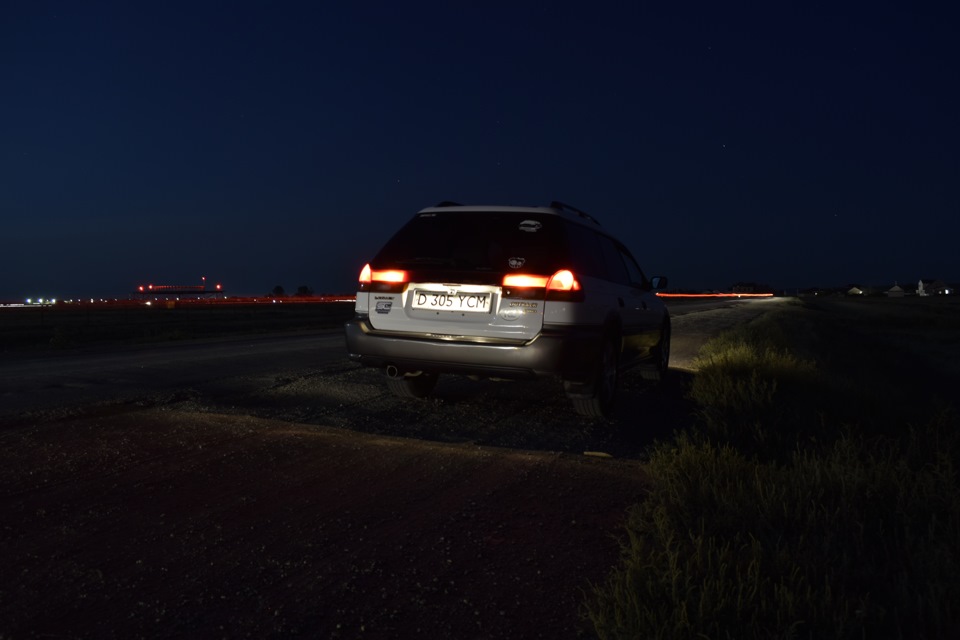 Лунная ночь. — Subaru Legacy Outback (BD, BG), 2,5 л, 1998 года ...
