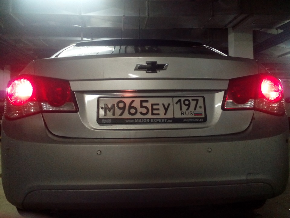 Диодная подсветка номера — Chevrolet Cruze (1G), 1,6 л, 2009 года ...