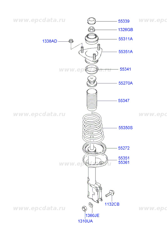 Hyundai Accent артикулы задней подвески — Hyundai Accent (3G), 1,5 л ...