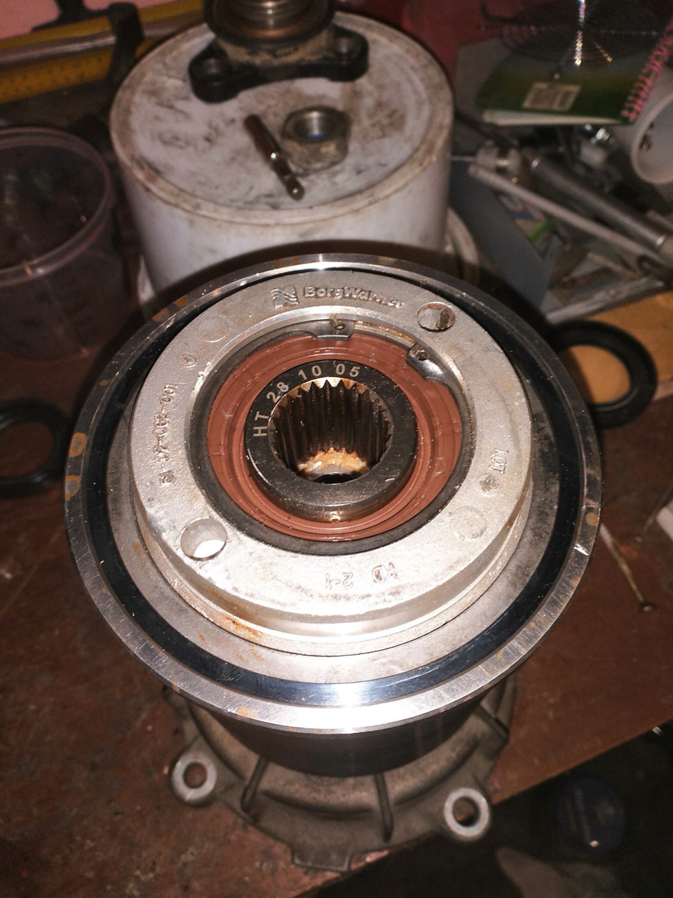 Замена подшипника в подвесном + муфта — Hyundai Tucson (JM), 2 л, 2008 ...