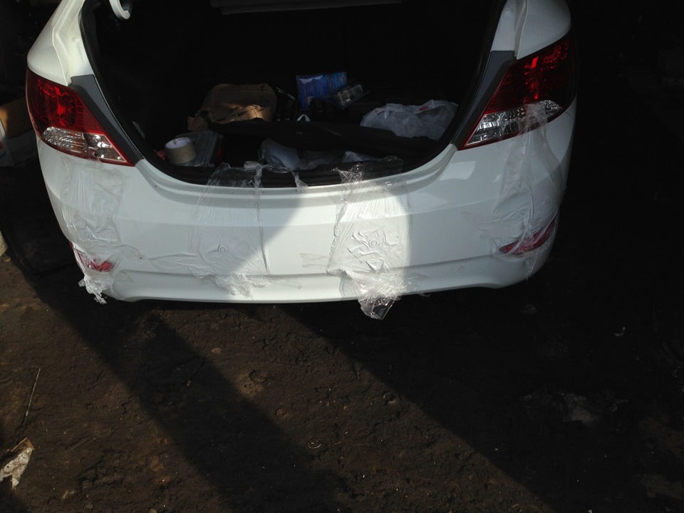 Покраска))) — Hyundai Solaris (1G), 1,6 л, 2013 года | аксессуары | DRIVE2
