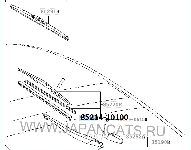 8521410100 РЕЗИНКА СТЕКЛООЧИСТИ 85214-10100 TOYOTA LEXUS | Запчасти на ...