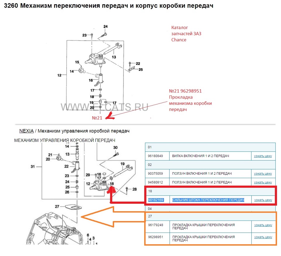 96180849 Вилка КПП GM | Запчасти на DRIVE2