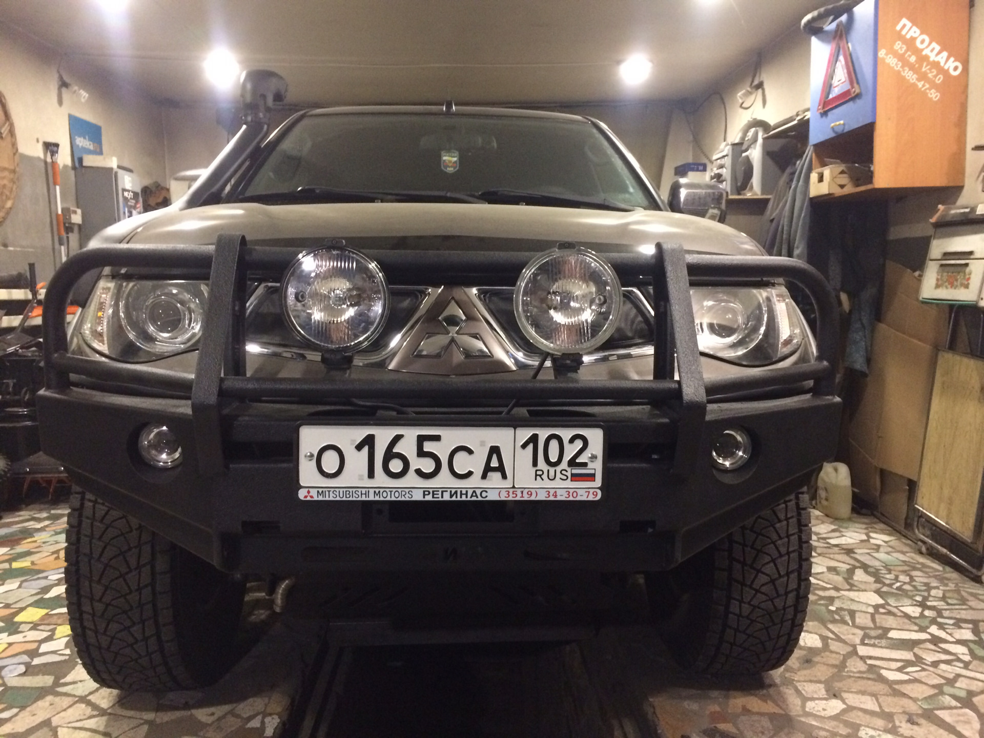 Наконец-то установил бампер! — Mitsubishi L200 (4G), 2,5 л, 2013 года ...