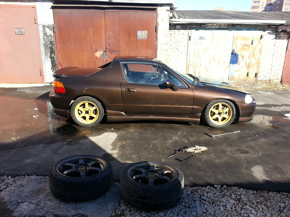 покраска OZ Futura + RAYS TE37 gold + Bronze — Honda CR-X Del Sol, 1992 ...