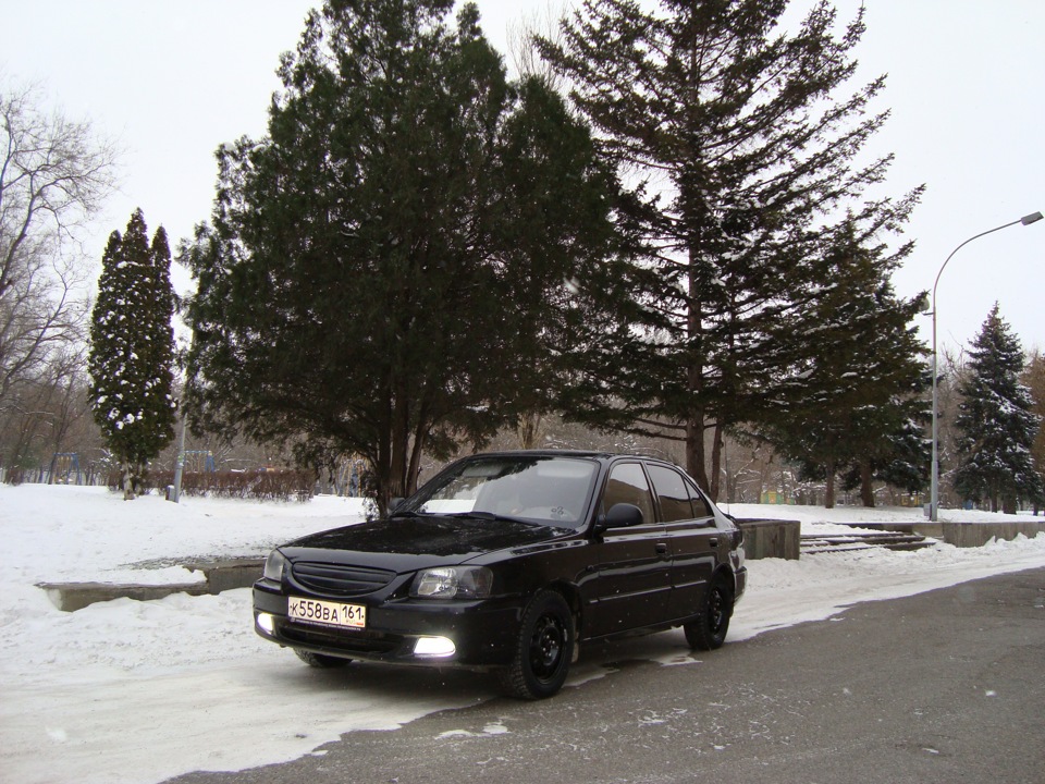 Зима, машина, фото! — Hyundai Accent (2G), 1,5 л, 2008 года | визит на ...