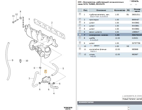 30757758 Шланг вакуумный турбины Volvo | Запчасти на DRIVE2