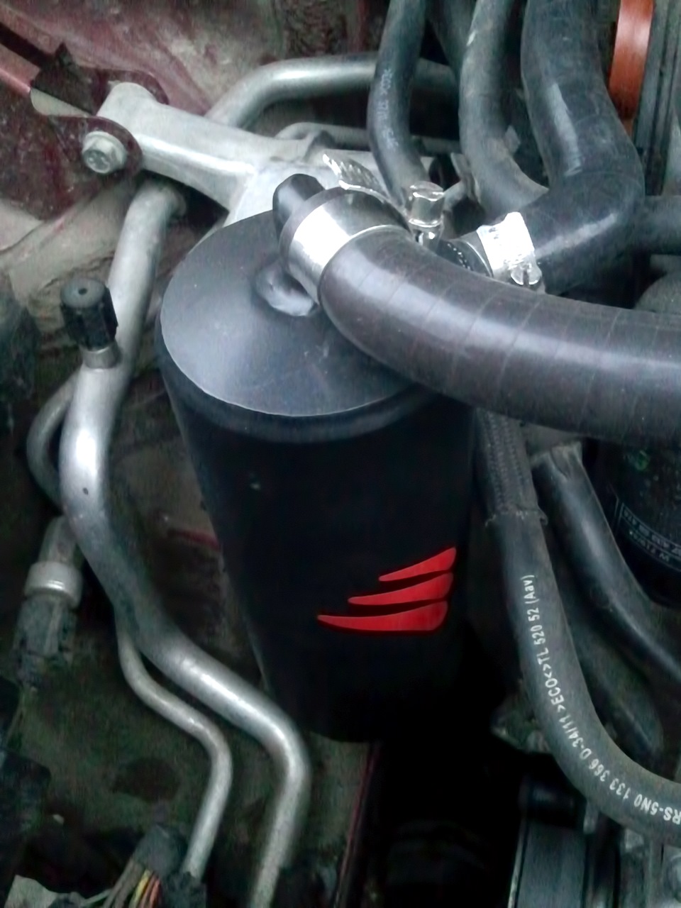 Установка маслоуловителя Saikou Michi и Forge Africa Plate! — Volkswagen Tiguan (1G), 2 л, 2012 ...