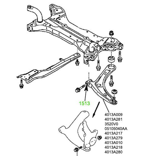 4013A217 Рычаг подвески Mitsubishi | Запчасти на DRIVE2