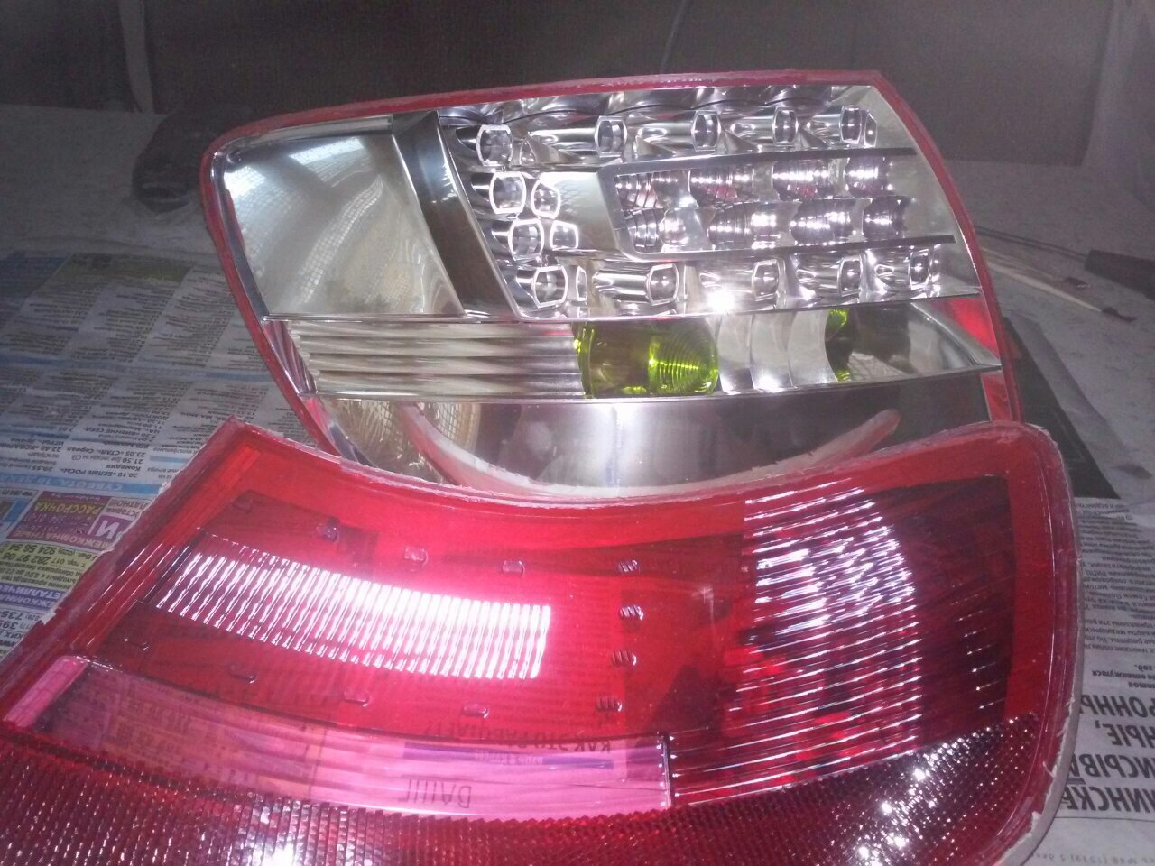 Ремонт задних фар Audi Allroad, A6 — Audi Q7 (1G), 3,6 л, 2007 года ...