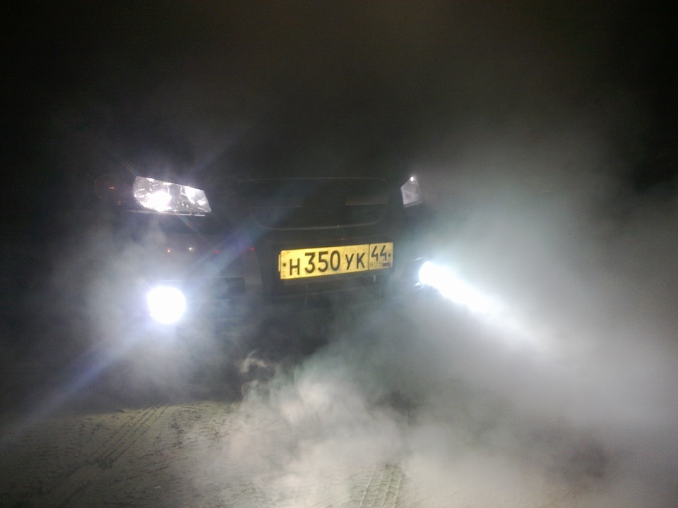 Туманки + ксенон 5000К — Chevrolet Aveo Sedan (1G), 1,2 л, 2008 года ...