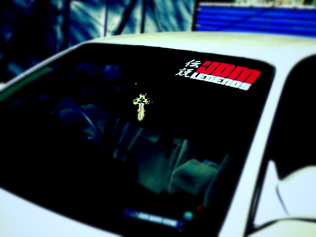 №44. Наклейка "JDM Legends" на Лобовое стекло. — Toyota Mark II (90), 2 ...
