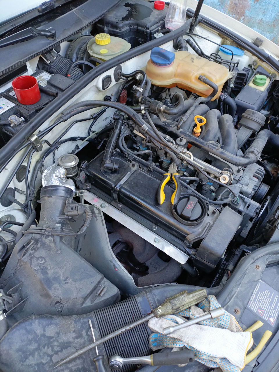 Замена тройника ОЖ (мотор ANA) — Volkswagen Passat Variant (B5), 1,6 л ...