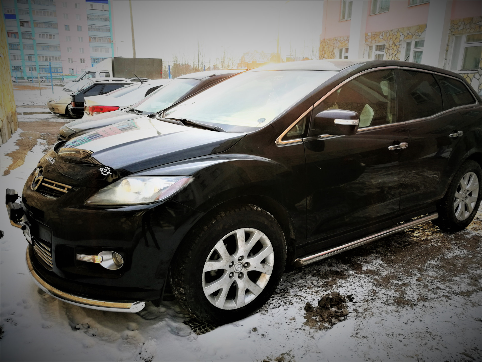 Зима подкралась, обули родные 18-е тапочки=) — Mazda CX-7, 2,3 л, 2008 года | покатушки | DRIVE2