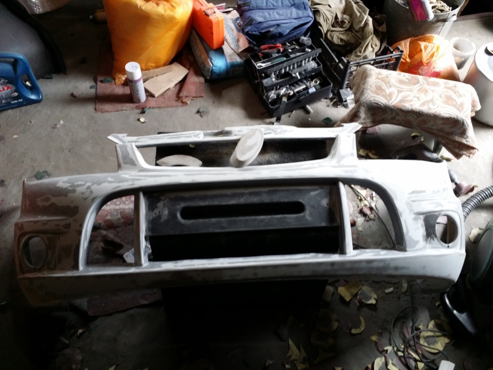 Передний бампер — Lada Калина Спорт, 1,6 л, 2011 года | тюнинг | DRIVE2