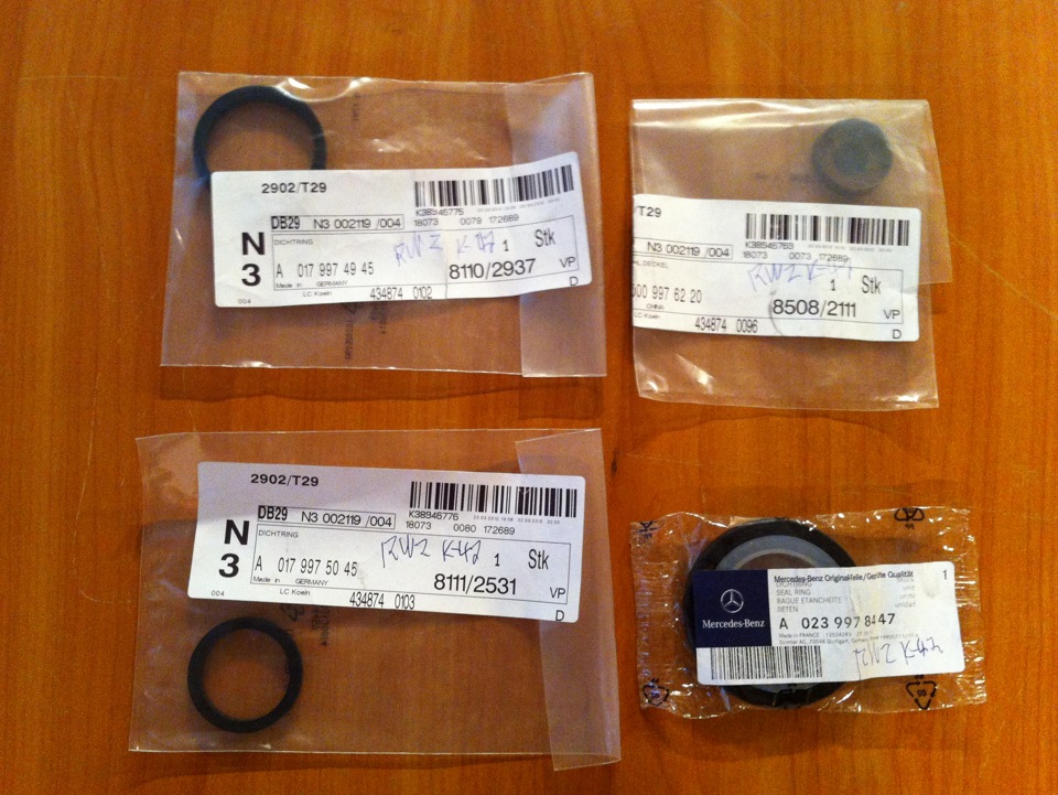 A0179974945 Кольцо уплотнительное картера грм Mercedes | Запчасти на DRIVE2