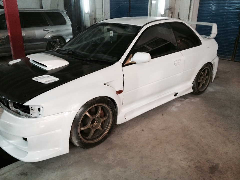 Поскрас в процессе — Subaru Impreza WRX STI (GC), 2,2 л, 1997 года ...