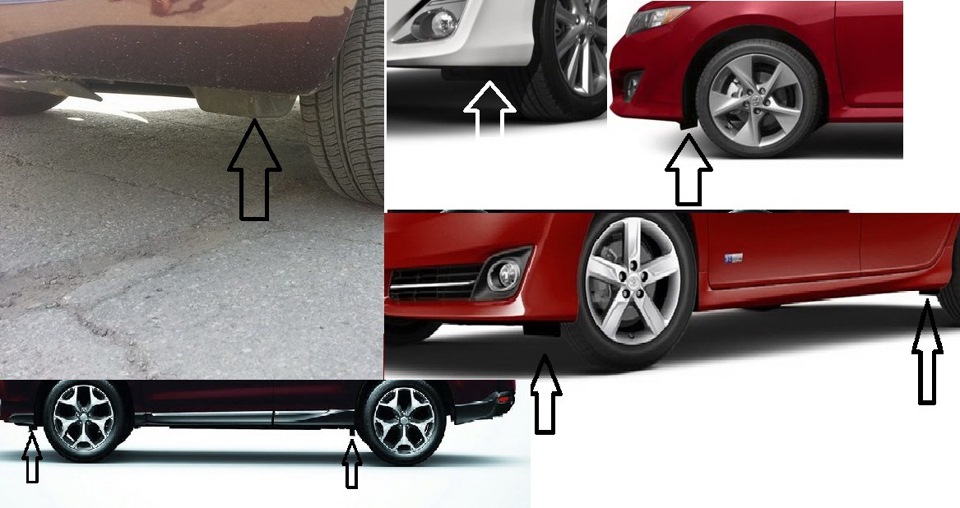 Фартуки передних и задних арок — Nissan Maxima QX (A33), 3 л, 2000 года ...