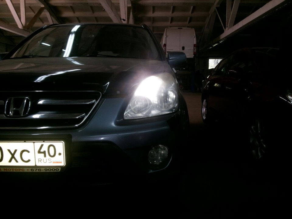 ДХО в штатные фары без "колхоза": Honda CR-V II rest, Chevrolet Aveo ...