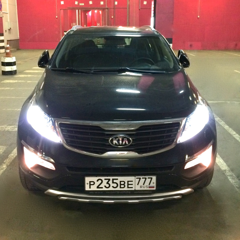 Установка накладок на бамперы "Noble" — KIA Sportage (3G), 2 л, 2013 ...