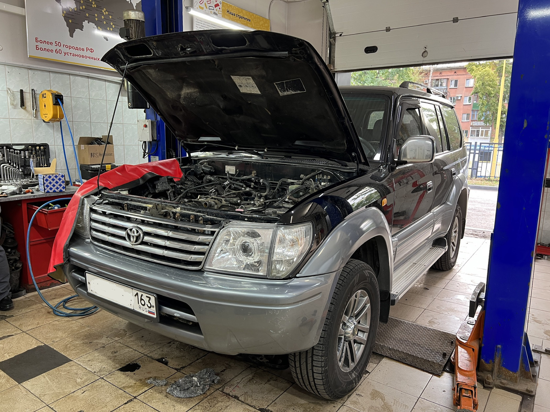 Замена прокладок ГБЦ — Toyota Land Cruiser Prado 90-series, 3,4 л, 1998 ...