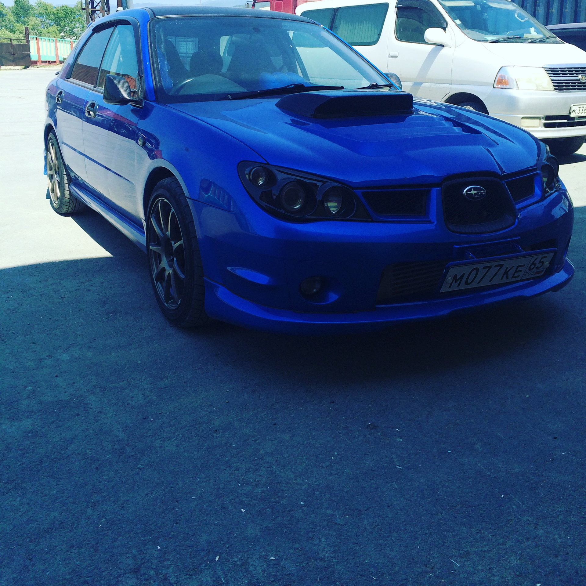 Капот+ноздря карбон и фары morette — Subaru Impreza WRX (GD/GG), 2,5 л, 2006 года | стайлинг ...