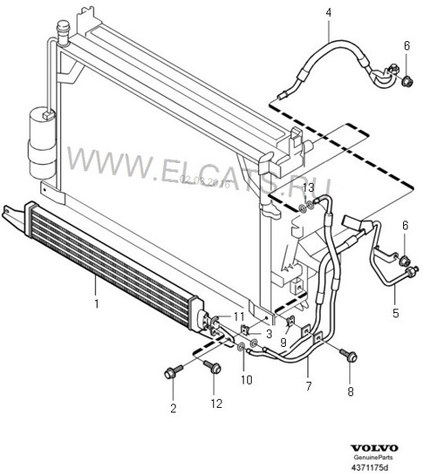 30741489 Радиатор АКПП S80 Volvo | Запчасти на DRIVE2