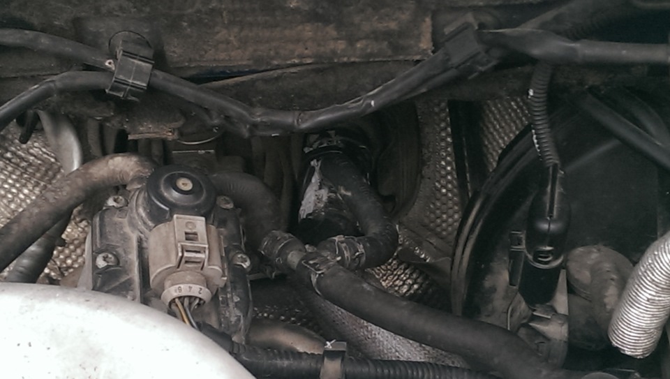 Фланец охлаждающей жидкости — Volkswagen Passat B6, 2 л, 2006 года ...