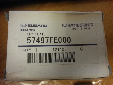 57497FE000 Ключ зажигания ЗАГОТОВКА STI SUBARU | Запчасти на DRIVE2