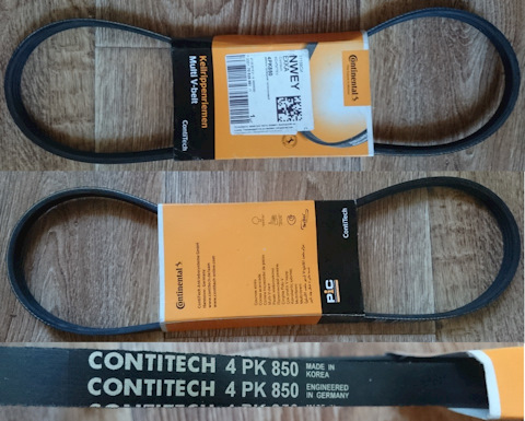 4PK850 Ремень поликлиновой CONTITECH | Запчасти на DRIVE2