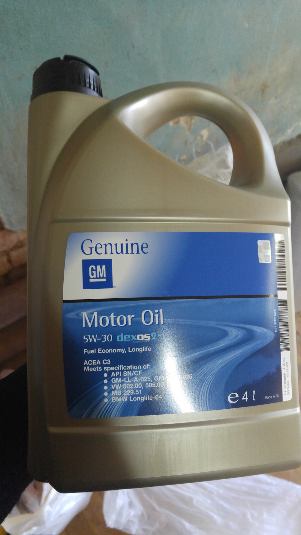 93165556 OE OPEL 5W30 4L МАСЛО МОТОРНОЕ dexos2 API SN/CF AC GM ...